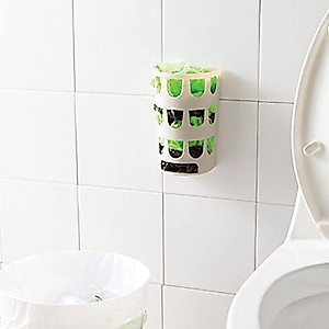 WUIUN Plastic Bag Holders for Grocery Bags Wall Mount, Bag Recycling Organizer for Store Plastic Shopping Bags and Handy for Reuse(White)