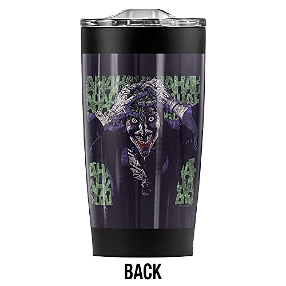 Logovision Batman Joker Insanity Stainless Steel Tumbler 20 oz Coffee Travel Mug/Cup, Vacuum Insulated & Double Wall with Leakproof Sliding Lid | Great for Hot Drinks and Cold Beverages