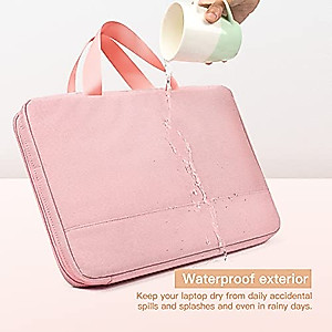 14 Inch Chromebook Case Sleeve for HP 14 Laptop/Pavilion 14/Stream 14/EliteBook, Acer Swift X, Dell XPS 15 / Inspiron 14, Lenovo IdeaPad 3 14, ASUS Chromebook Flip 14 Waterproof Computer Bag(Pink)
