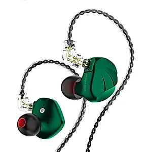 FEDAI TRN VX in Ear Earphone, 1DD+6BA Hybrid Driver 10mm Dual-Magnet DD HiFi in-Ear Earphones,Hybrid Driver HiFi in Ear Monitor with Magnesium Alloy Housing 0.75mm 2 Pin Cable (Without Mic, Green). …