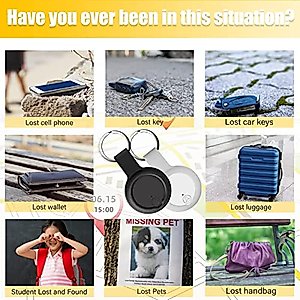 NouSKaU Portable Pet GPS Tracking - Bluetooth 5.0 Mobile Key Tracking Smart Anti-Loss Device - 2022 Mini Pet GPS Locator Bluetooth Tracer Include Batteries and Protective Case, Fit for iOS (2 Pack)