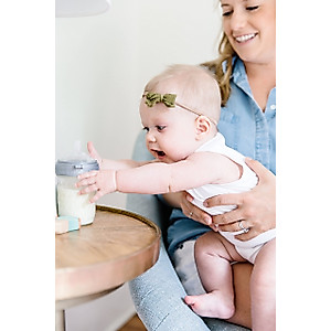 Mason Bottle 8 Ounce Glass Baby Bottles: Wide Neck, Slow-Flow Nipples w/ 1 Silicone Sleeve, Non-Toxic, BPA and BPS Free, 100% Made in The USA (3 Pack)