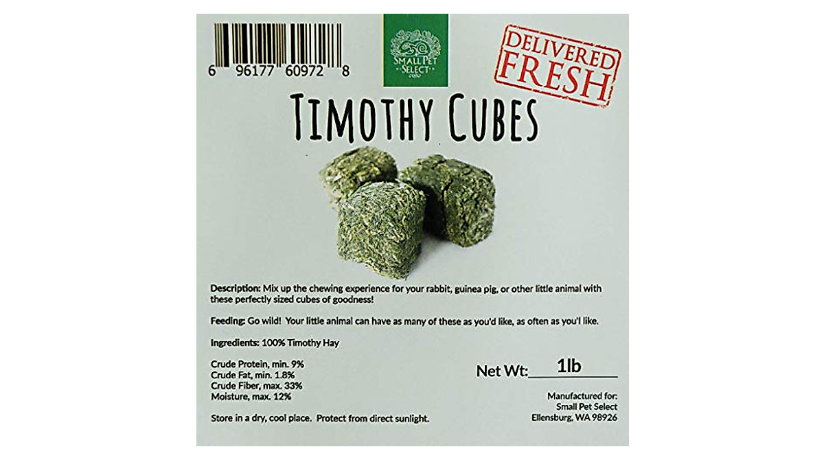 All-Natural Timothy Hay Cubes for Small Pets - Small Pet Select