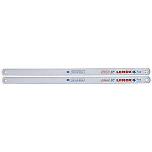 LENOX Tools Hacksaw Blade, Bi-Metal, Metal Cutting, 10-inch, 24 TPI, 2-Pack (23930T024HE)