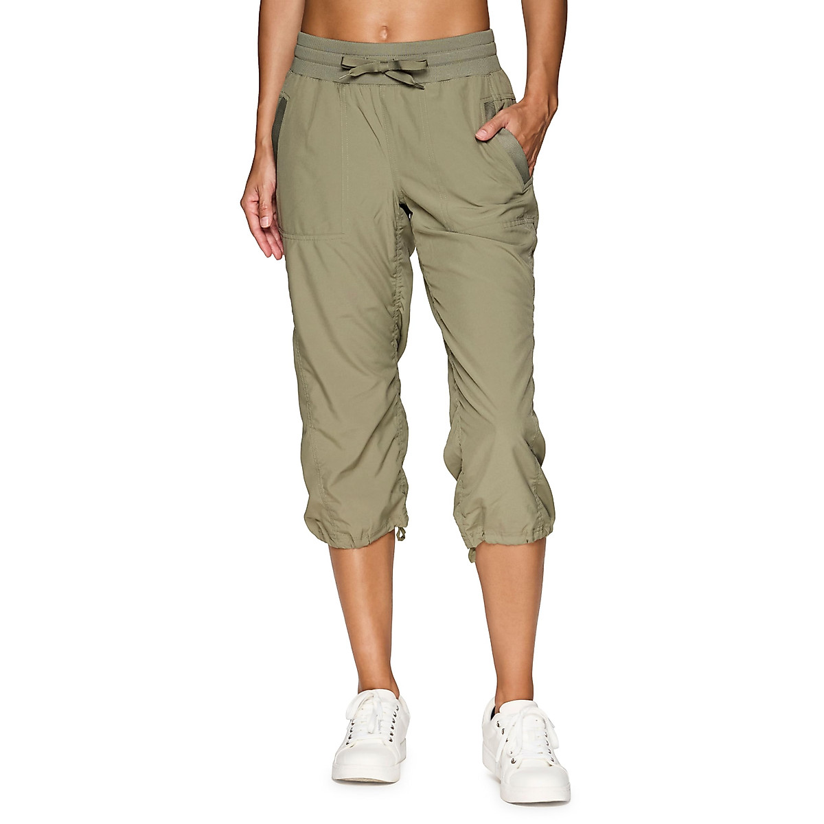 RBX Active Capri Pants for Women Joggers Stretch Lightweight Women’s Casual Pant Smoke Sage M
