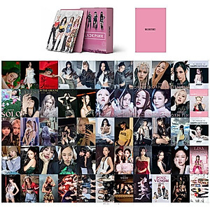 Niaycouky Black Pink Official Lightstick Version 2.0, Fan Light Stick Cheering for K-Pop Idol Concert Lighting Party Supplies with 52pcs Photocards Set