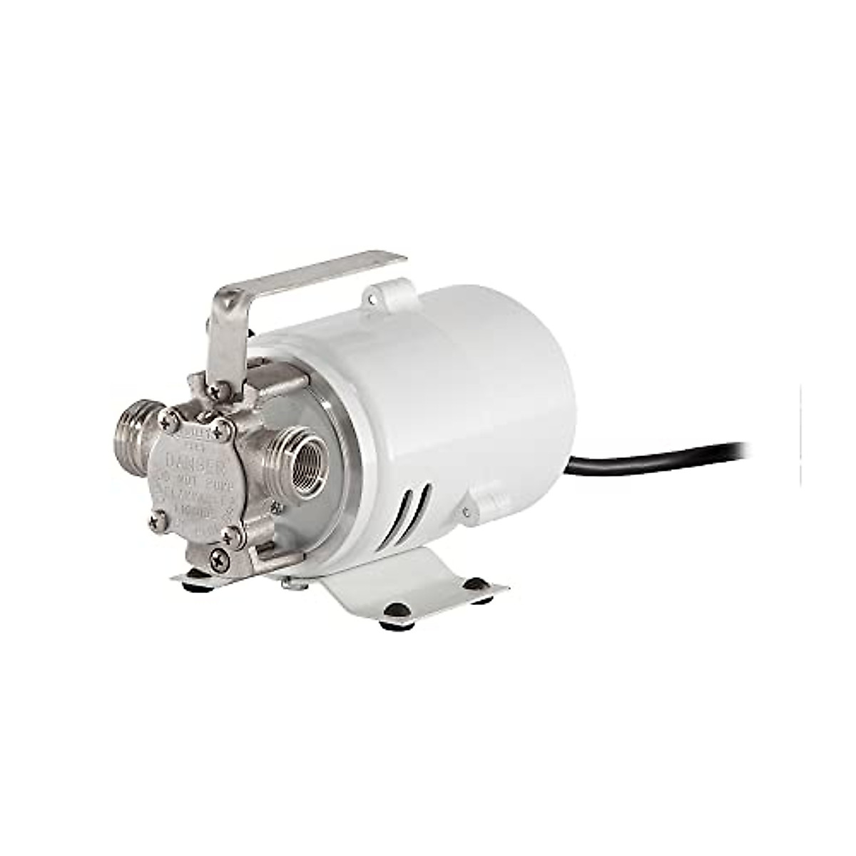 Little Giant 360S 115 Volt, 360 GPH 1/10 HP Stainless Steel Non-Submersible Multi-Purpose Utility Water Transfer Pony Pump with 6-Ft. Cord, White, 555110