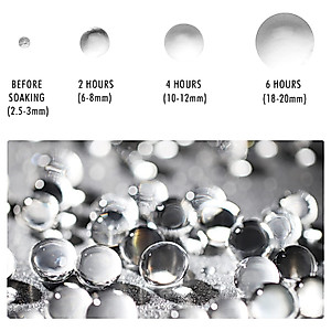 NOTCHIS 100,000 Clear Water Gel Beads for Vases, Tansparent Water Gel Beads for Vase Filler Beads, Candles, Wedding Christmas Centerpiece Floral Decorations