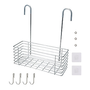 Tsnamay 11.02" Shower Caddies,Hanging Shower Rack Bathroom Rack Storage Rack,304 Stainless Steel Rust Proof,Total height 12"/30.5cm