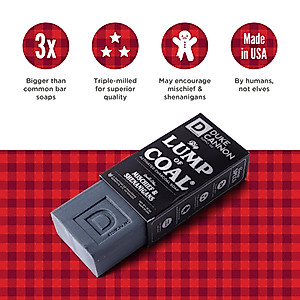 Duke Cannon Supply Co. Big Brick of Soap Bar for Men Holiday Edition - Big Lump of Coal (Bergamot & Black Pepper Scent), 10 oz. (1 Pack)