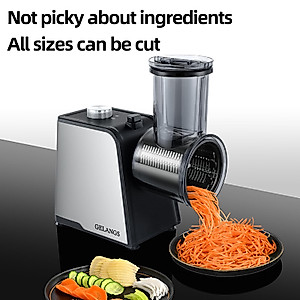 5 In 1 Electric vegetable slicer，300W Electric Cheese Grater Salad Shooter, One-Touch Easy Control, Electric Grater for Vegetables, Cheeses and NutsFor Home Kitchen