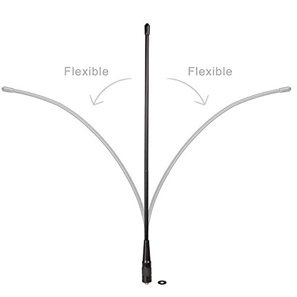 Bingfu Dual Band VHF UHF 136-174MHz 400-470MHz Ham Radio Antenna Two Way Radio Antenna Walkie Talkie Flexible Whip Antenna SMA Female for Kenwood Wouxun Baofeng Radios BF-F8HP UV-5R UV-82 BF-888S