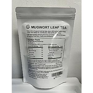 Organic Mugwort Tea Bags - Mugwort Herb Dried Leaves, Pure Natural Artemisia Vulgaris Herbal Tea, Caffeine Free, 30 Tea Bags