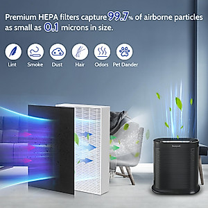 XBGG 6 Pack HPA300 HEPA Filter Replacement for Honeywell Air Purifiers HPA300 Filters, Compatible HPA300 HPA304 HPA200 HPA3300/B HPA5300 HPA8350, Replace HRF-R3 & HRF-AP1 Filter (6 HEPA+8 Pre-Filter)