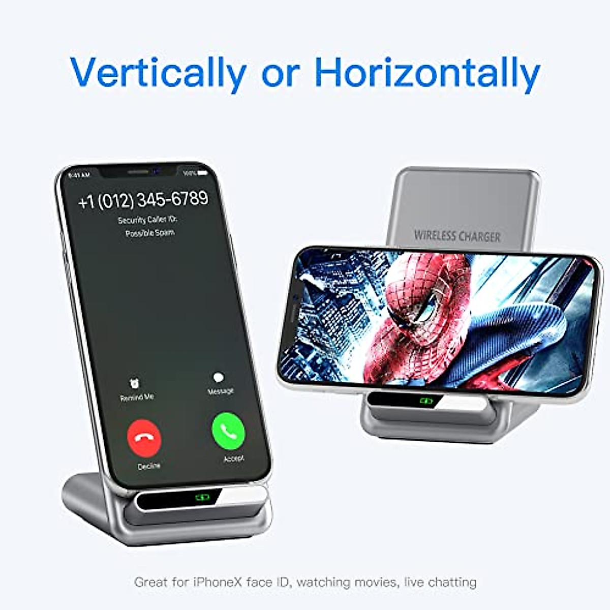 yootech 7.5W/10W/15W Fast Wireless Charger,Wireless Charging Stand with Quick Adapter Compatible with iPhone 14/14 Plus/14 Pro/14 Pro Max/13/SE 2022/12,15W LG V35,10W Galaxy S21/S20/S10,Pixel 3/4XL