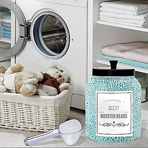 Large Glass Jars with Black Lids 100oz,2 Pack Glass Food Storage Container with Metal Lid and Scoop,Round Empty Glass Kitchen Canister Cookie Jars for Laundry Room,Kitchen,Snacks,Candy,Bathroom