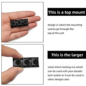 SAPHUE 42MM Guitar Tremolo Bridge Locking Nut 1-11/16"for Floyd Rose Style Electric Guitar Tremolo Bridge Lock System (Black)