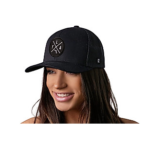 HAKA FLA Hat, Florida State Trucker Hat, Mesh Outdoor Hat for Men & Women, Adjustable Snapback Baseball Cap, Golf Hat Black