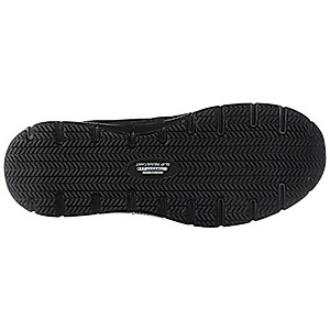 Skechers Men's Black Flex Advantage Slip Resistant Mcallen Slip On - 14 D(M) US