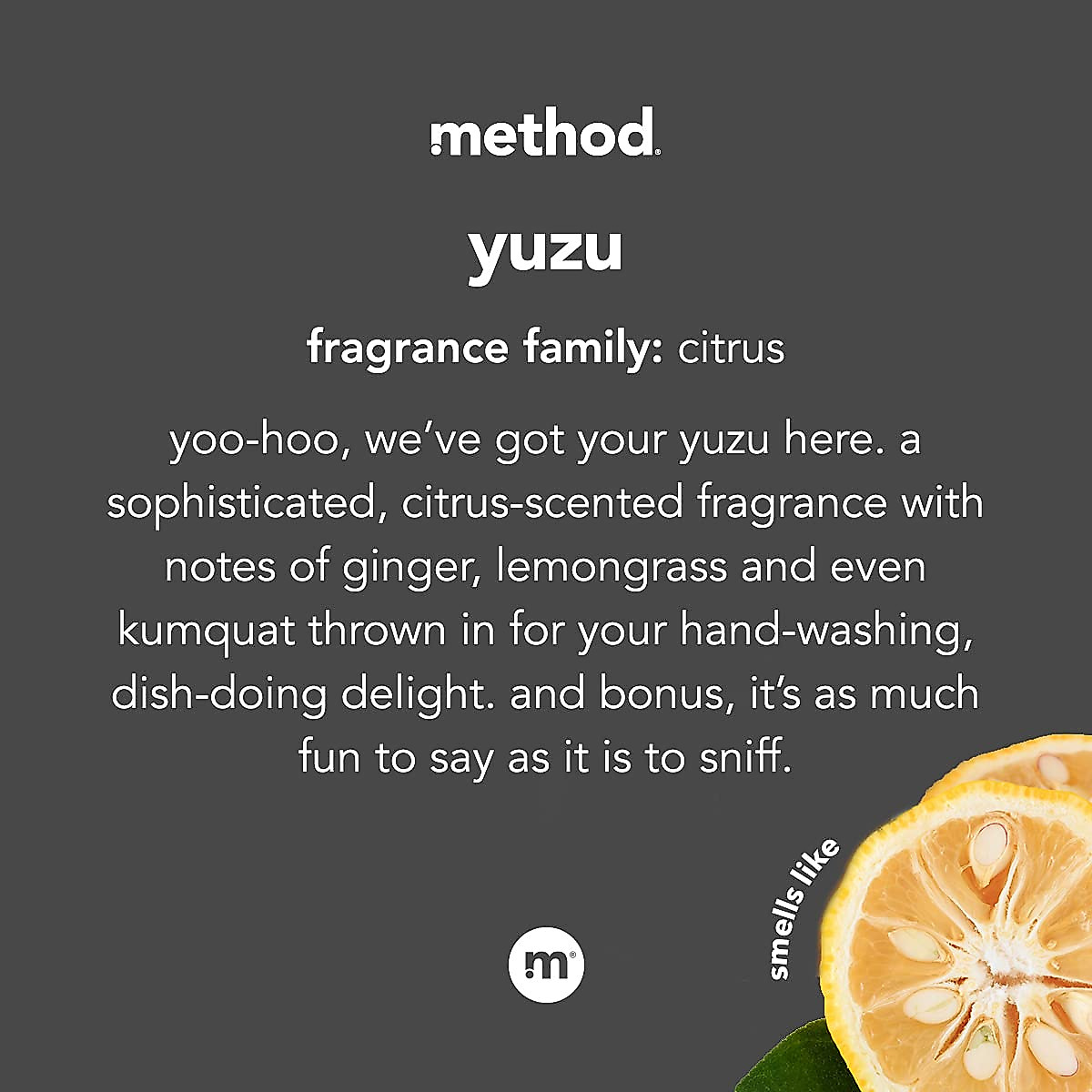Method Gel Hand Wash, Yuzu, Biodegradable Formula, 11.5 fl oz (Pack of 6)