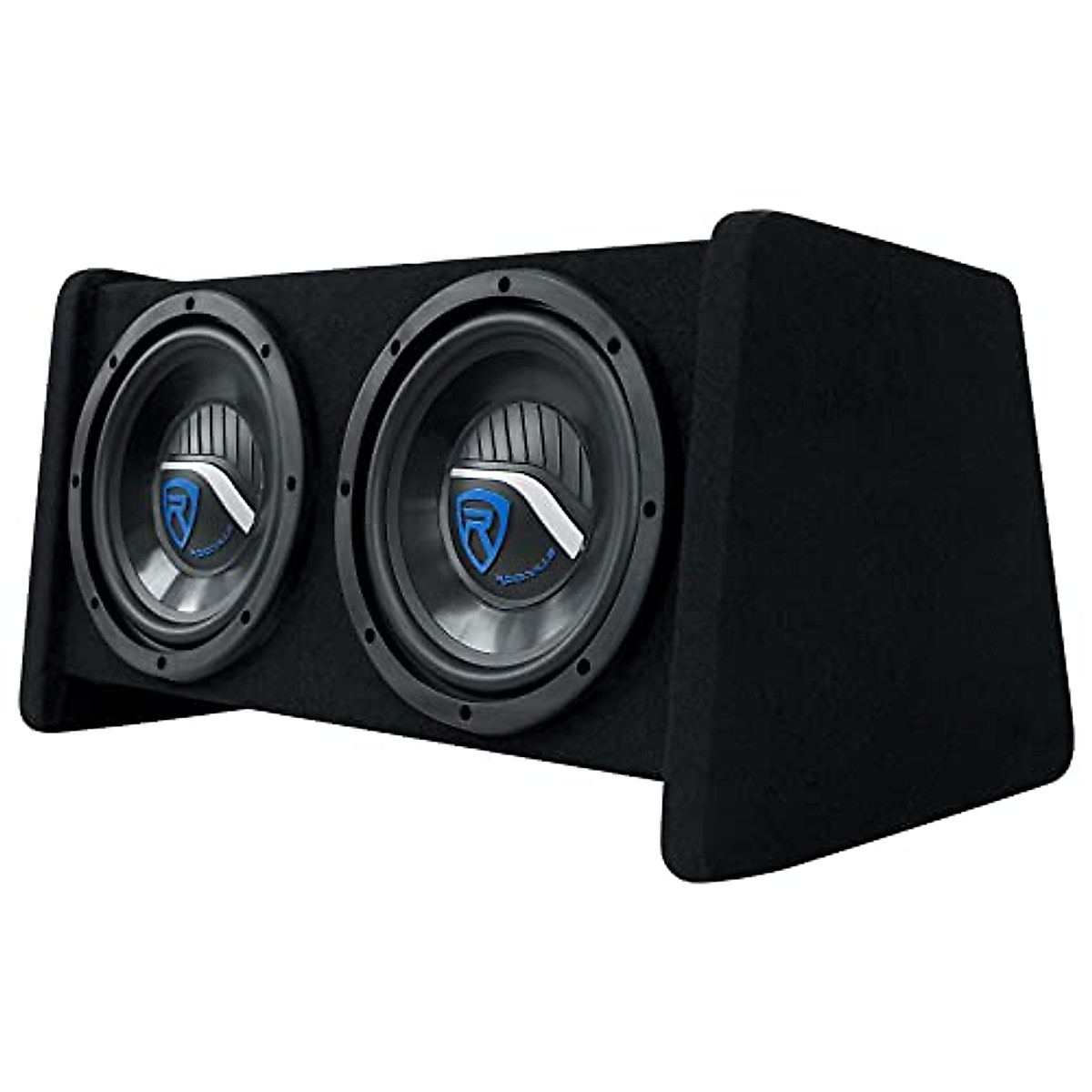Rockville RV208P Dual 8" 800w Car Audio Subwoofers in Vented Sub Enclosure Box,Black