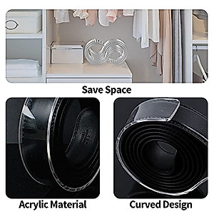 SUNSHNO 10 PCS Acrylic Belt Display Stand for Men and Women Belt, Rack Holder Closet Organizer Space Saver Case for Store Display or Home Use