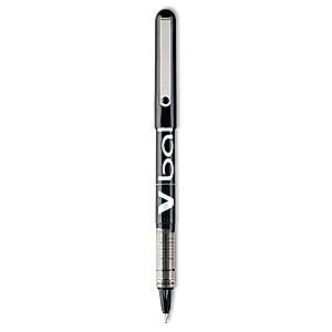 Pilot VBall Liquid Ink Rolling Ball Stick Pens, Fine Point, Black Ink, 12-Pack (35112)