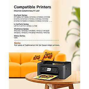 E-Z Ink (TM Autofill Sublimation Ink 400ML for EcoTank ET2720 ET2750 ET2760 ET-2800 ET-2803 ET-2850 ET-3850 ET-3830 ET4700 ET-4760 ET-4800 ET-4850 ET15000 WF7820 WF2750 Printer (ICC-Free/Anti-UV)