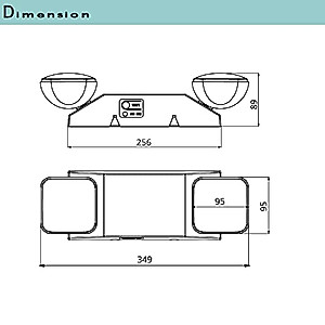 LED Emergency Lights with Battery Backup, Indoor Emergency Exit Light, UL Listed, 2 Adjustable Heads, 120/277V, Interior Emergency Lighting for Business