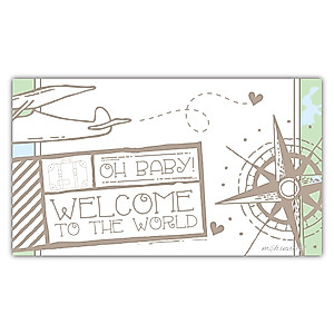 50 Adventure Awaits Diaper Raffle Tickets for Baby Shower - Invitation Inserts