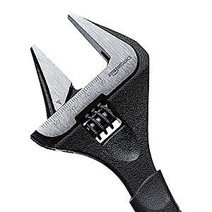 Amazon Basics 8-Inch (200mm) Plumbing Adjustable Wrench with Soft Grip, Wide Mouth