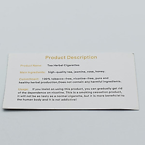 DTGDI Tea Herbal Cigarettes, Tobacco and Nicotine Free, 4 Packs 80 Smokes