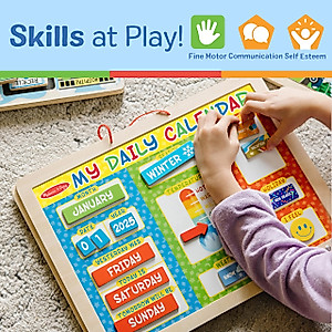 Melissa & Doug My First Daily Magnetic Activities Calendar For Kids, Weather And Seasons Calendar For Preschoolers and Ages 3+