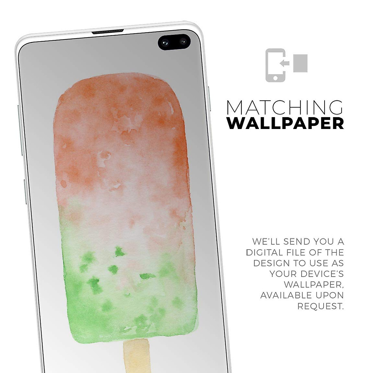 DesignSkinz Summer Mode Ice Cream v8 Protective Vinyl Decal Wrap Skin Cover Compatible with The Samsung Galaxy S20 (Screen Trim & Back Glass Skin)