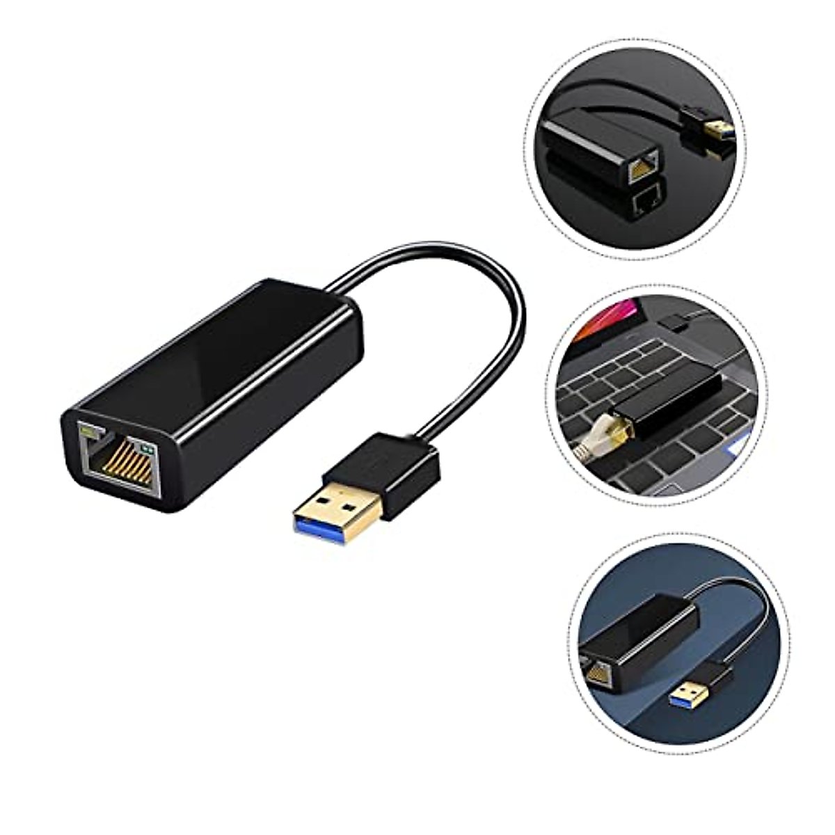 HONMEET Ethernet Adapter Gigabit LAN Network Adapter USB Ethernet Converter USB Adapters Type c to Ethernet LAN Internet Network Adapter USB Adaptor Network Card Wired Abs