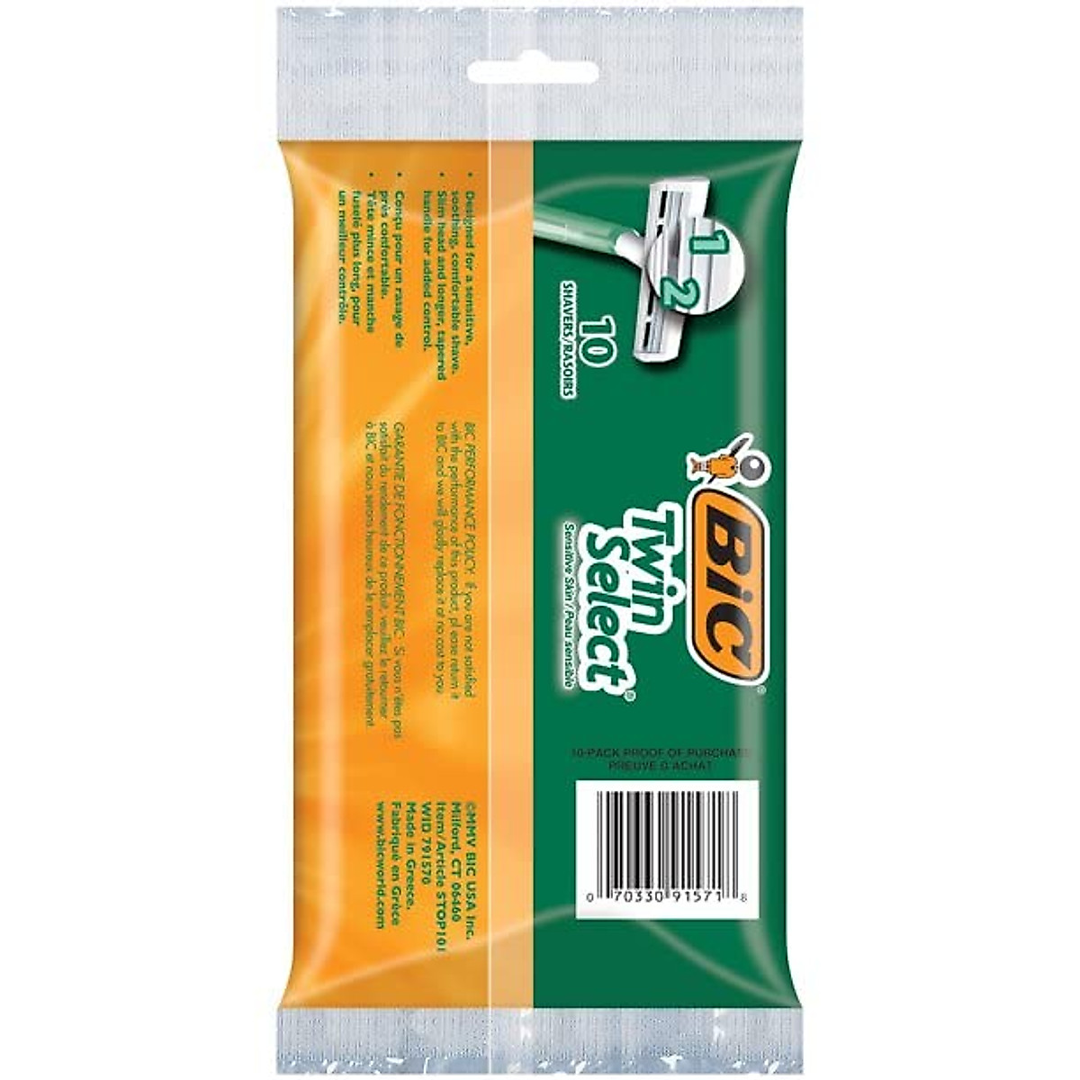 Bic Twin Select Mens Size 10ct