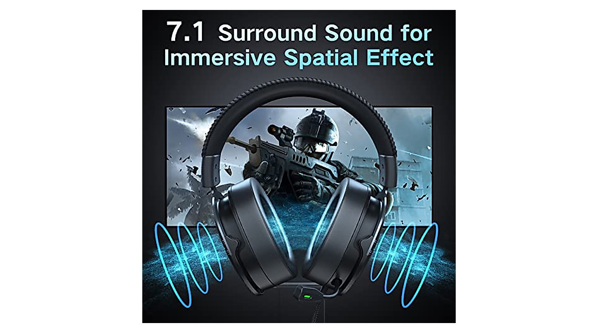 Jeecoo J75 USB Gaming Headset - 7.1 Surround Sound