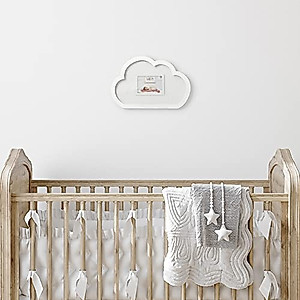 Kate Aspen Baby Shower Guest Book Frame with Wooden Guestbook Alternative, One Size, Cloud/Rain Drops