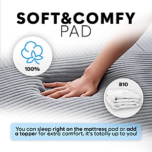 Adamson B10 Bed Cooling System - Twin 75” L x 39” W - New 2024-100% Cotton Mattress Cooling Bed Pad for Night Sweats - Water Bed Cooler Ideal for Hot Sleepers - Improved Mattress Cooling System