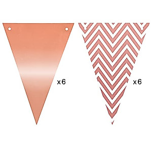 Older Wiser Hotter Banner, Funny Birthday Party Decorations for Adults, Rose Gold Glitter Party Supplies for Women, 30th 40th 50th 60th 70th 80th Bday Triangle Flags Sign Decor