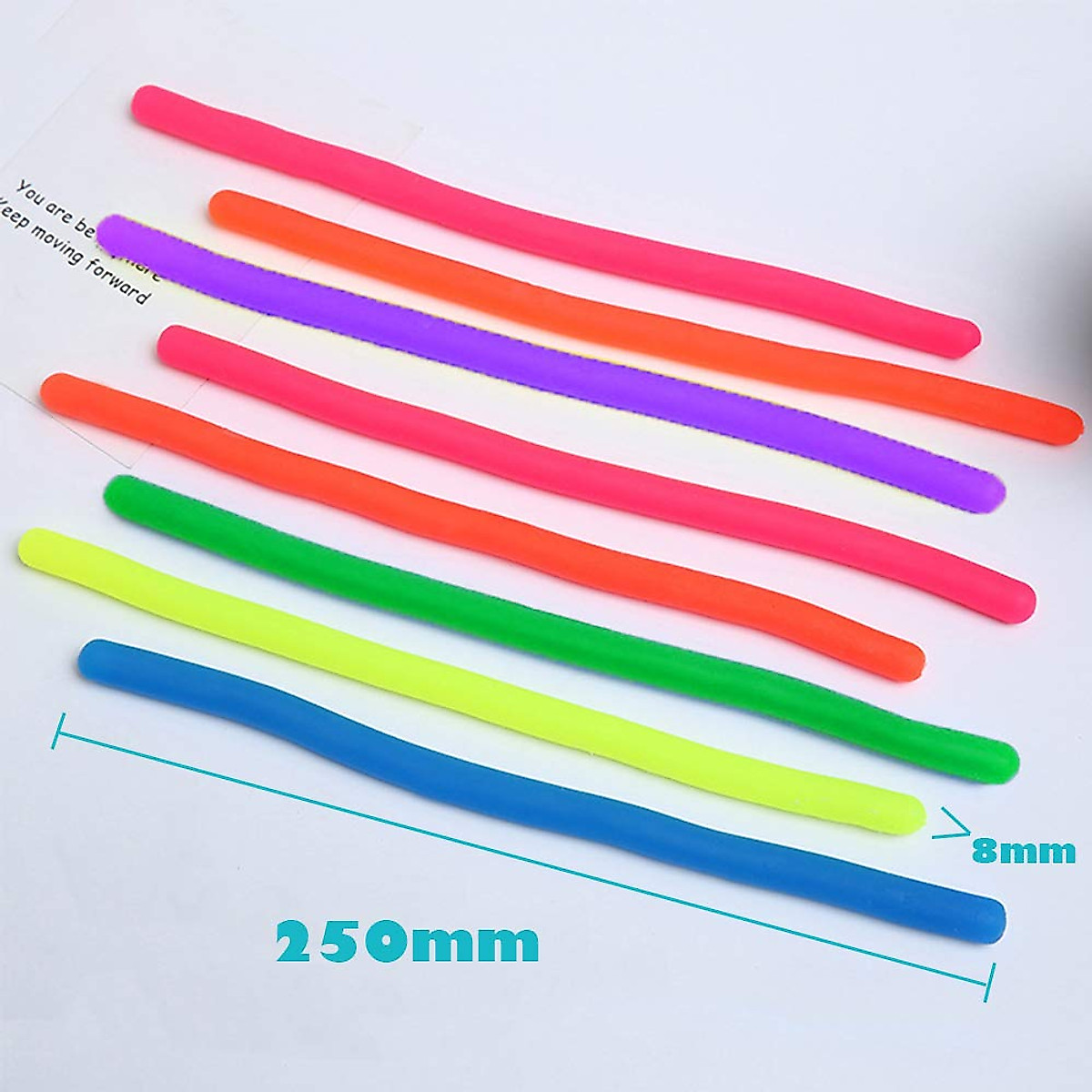 ZONESTA 12 Packs Colorful Sensory Fidget Stretch Toys-Stretchy Strings Stretchy Noodles Fidget Toy for Relaxing Toy