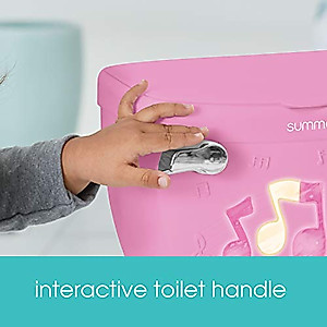 Summer My Size Potty Lights and Songs Transitions, Pink - Realistic Potty Training Toilet with Interactive Handle that Plays Music for Kids, Removable Potty Topper/Pot, Wipe Compartment, Splash Guard