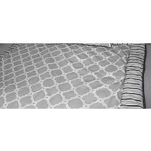 BabyFad Clover Grey 9 Piece Baby Crib Bedding Set