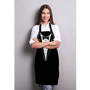 Lefolen Funny BBQ Apron Grilling Gift - Novelty Fathers Day Grilling Gift - BBQ Tuxedo Waistcoat - Barbecue Grill Gift For Men