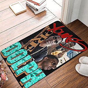 BeverlyJHoward Young Rapper Dolph Carpet Bedroom Living Room Floor Mat Anti-SlipHome Decoration Carpet 16x24in