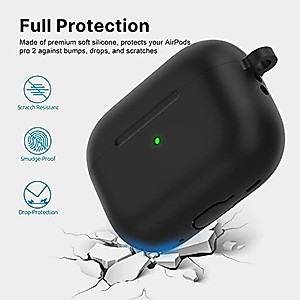 FUNLINK [3 in 1] for AirPods Pro 2 Case Cover 2022, Soft Silicone Skin Shockproof Protective Cover for Airpods Pro 2nd Generation Case with Keychain& Lanyard for New AirPod Pro 2