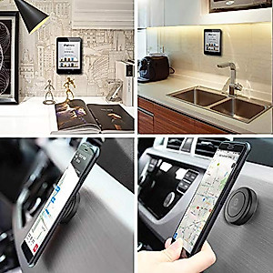 WixGear Universal Flat Stick On Dashboard Magnetic Car Mount Holder for Cell Phones and Mini Tablets with Fast Swift-Snap Technology - Extra Slim