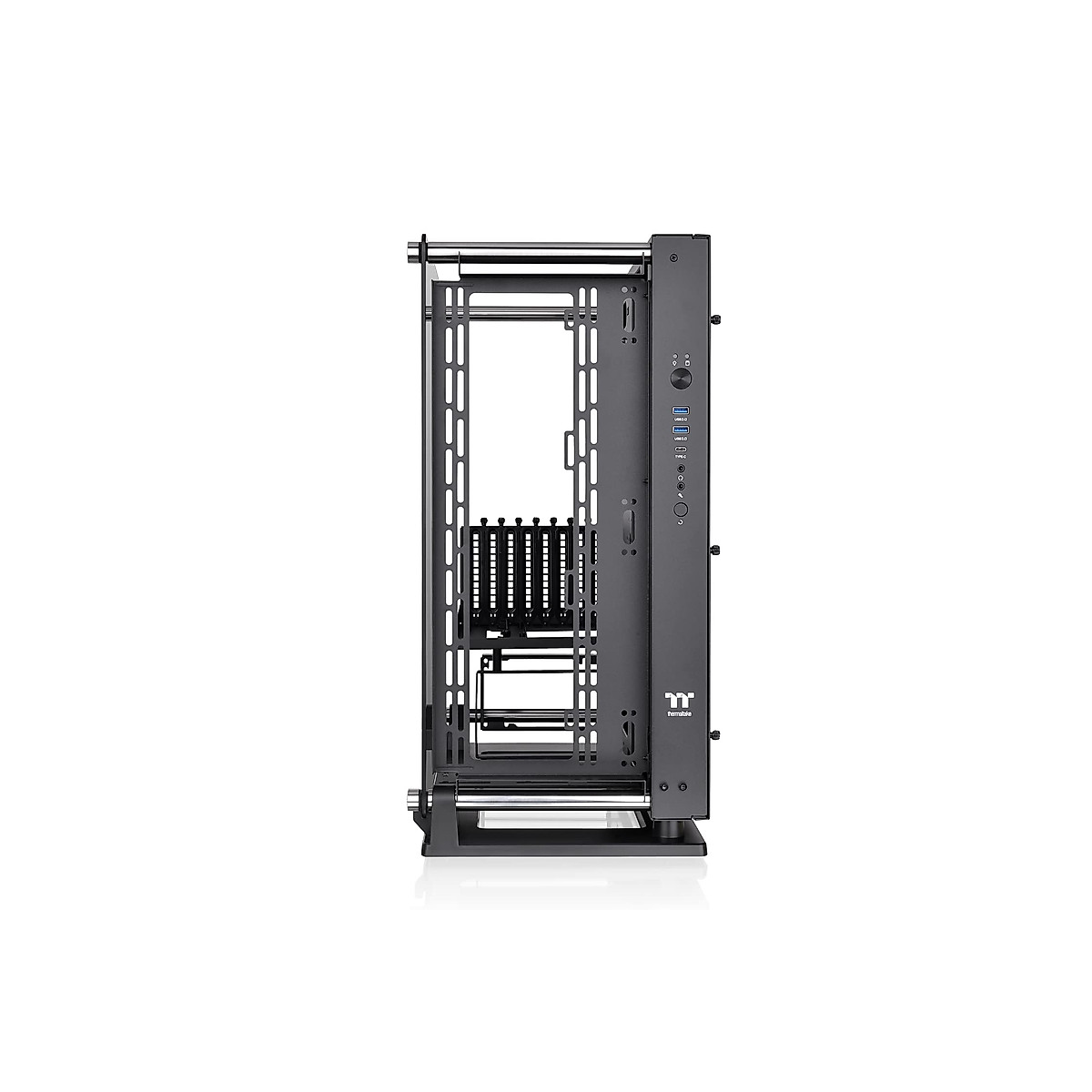Thermaltake Core P3 Pro E-ATX Tempered Glass Mid Tower Gaming Computer Chassis, Open Frame Panoramic Viewing, Glass Wall-Mount, Rotatable PCI-E Slots, CA-1G4-00M1WN-09