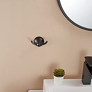 WOLIBEER Bronze Towel Hooks,Bathroom Coat Hook Oil Rubbed Bronze,Farmhouse Robe Wall Hook Double Hanger Wall Mounted 2 Pack Bath Accessories