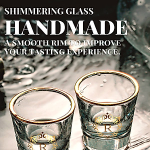 Personalized Shot Glass Set, Custom Gifts for Tequila, Vodka, or Whiskey Lovers, Birthday, Christmas Gifts for Him, Her, 2 Pack, with Initial S